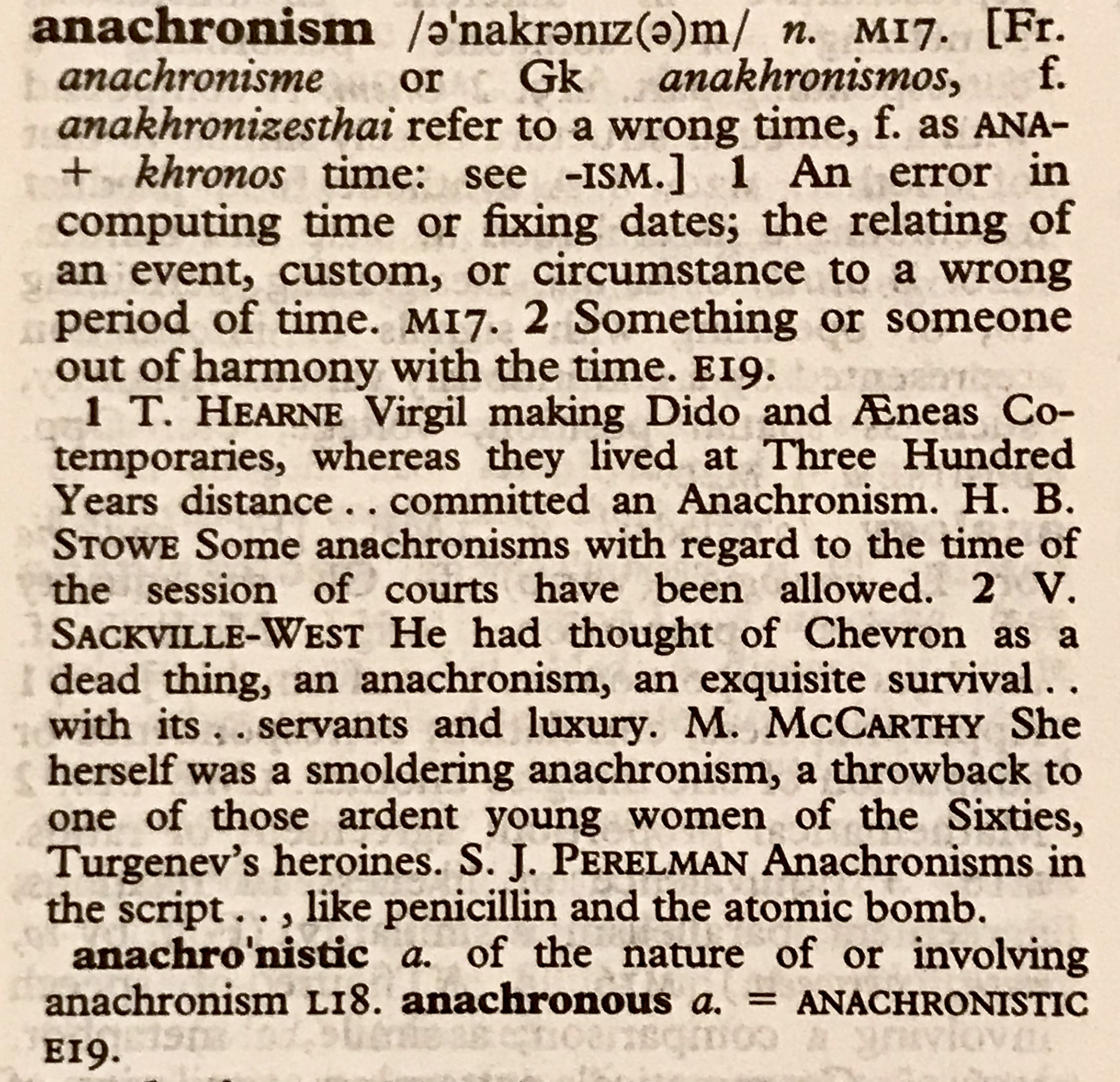Word Of The Day: Anachronism | The Heidelblog