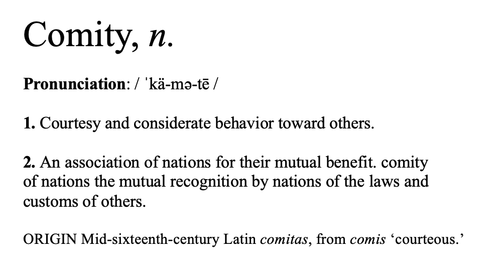 On Comity And Mission | The Heidelblog